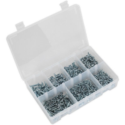Comprehensive 500 Pack Self Drilling Screw Set with Phillips Pan Head ...