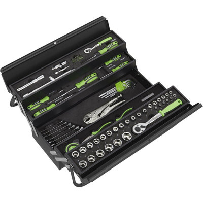 Comprehensive 86pc Tool Set with Cantilever Toolbox for Home and Garage ...