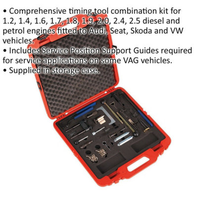 Comprehensive Diesel and Petrol Engine Timing Tool Kit for VW and Audi ...