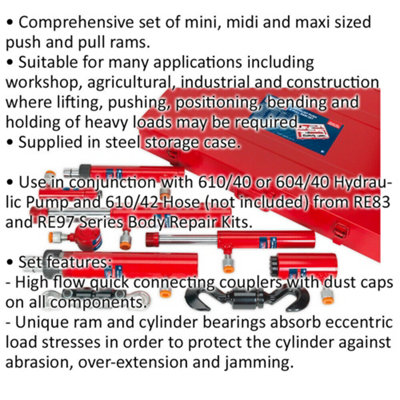 Comprehensive Push & Pull Ram Set - Mini Midi & Maxi Sizes - Body ...