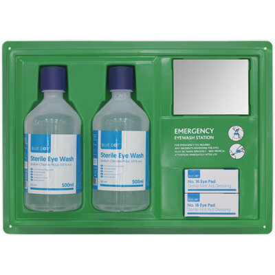 Comprehensive Sterile Eye and Wound Washing Station for Workplace Safety