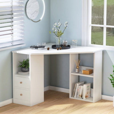 Computer Desk Corner Computer Desk with Large Storage Space Study Desk ...