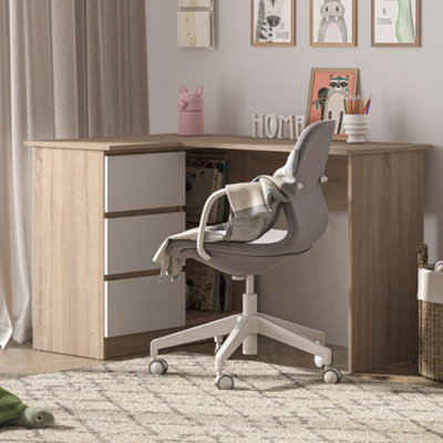 Computer desk Universal Sonoma oak / White Alba