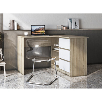 Computer desk Universal Sonoma oak / White Alba