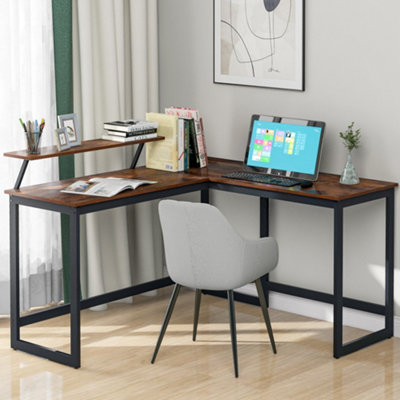 Computer Desk with Self Corner Desk Work Table Home Office Table ...