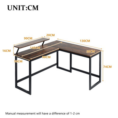 Computer Desk with Self Corner Desk Work Table Home Office Table ...
