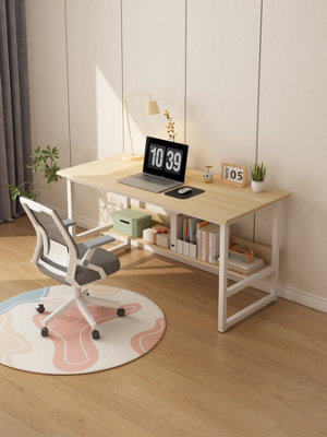 Computer Office Desk for Student and work- Desk with Shelf - Modern ...