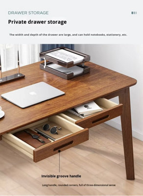 Computer Office Desk for Student and work- Desk with Shelf - Modern ...