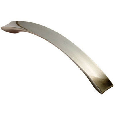 Concave Bow Cabinet Pull Handle 198 x 23mm 160mm Fixing Centres Satin ...