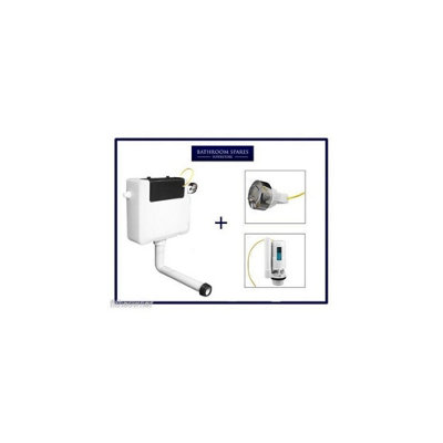 Concealed Toilet Cistern Dual with Flush Polished Chrome Push Button ...