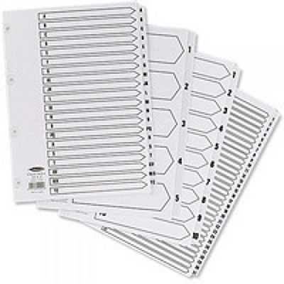 Concord Classic Index Mylar-reinforced Punched 4 Holes 1-200 A4 White ...