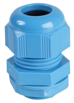 CONCORDIA TECHNOLOGIES - M20 Nylon Cable Gland, 10 - 14mm Cable, Blue ...
