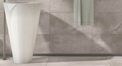CONCRETE GRIS CEMENT EFFECT GLOSS PORCELAIN INDOOR WALL & FLOOR TILES ...