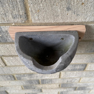 Concrete House Martin Bird Nest Box Rounded Half Cup Nester (Set of 2)