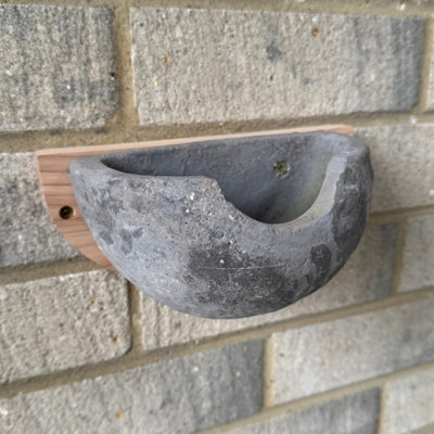 Concrete House Martin Bird Nest Box Rounded Half Cup Nester (Set of 2)