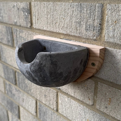Concrete House Martin Bird Nest Box Rounded Half Cup Nester
