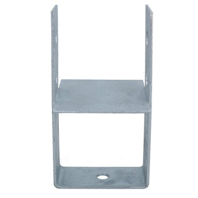 Concrete In Wooden Post U Support Base Bracket 100 x 100mm Decking 8PK
