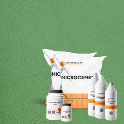 Concrete Lab Grass Green Matt Microcement Outdoor Worktop Kit 5m2