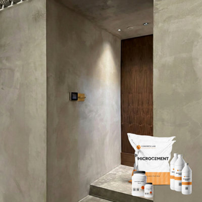 Concrete Lab Light Grey Matt Microcement Wall Kit 10m2