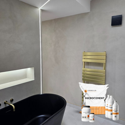Concrete Lab Light Grey Matt Microcement Wall Kit 10m2