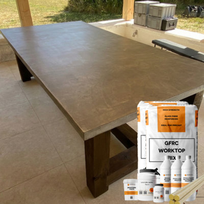 Concrete Lab Mid Grey Matt Precast Concrete Worktop Kit 1m2