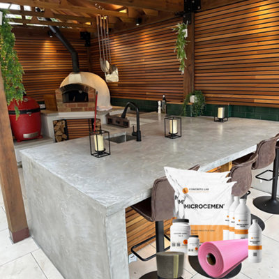 Concrete Lab Off White Satin Microcement Outdoor Worktop Kit 10m2