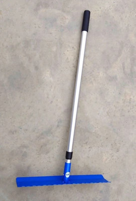 Concrete Rake Placer Dual Use Spreader Tamper Tool with Telescopic Handle