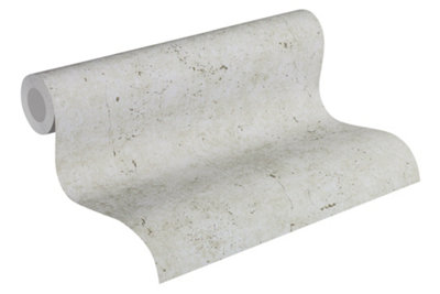 Concrete wallpaper white Cement effect wallpaper Industrial concrete ...