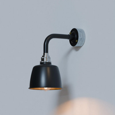 Conduit Pipe Wall Light Vintage Black Metal Shade Wall Sconce ...