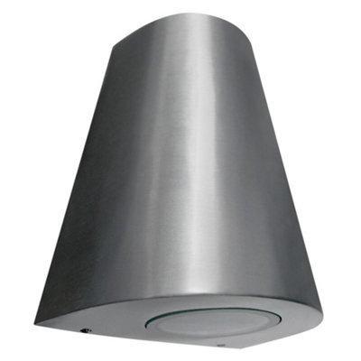 Cone Shape Outdoor Wall Light Stainless Steel Finish Exterior Single ...