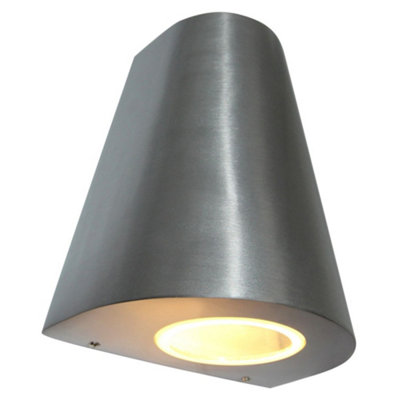 Cone Shape Outdoor Wall Light Stainless Steel Finish Exterior Single ...