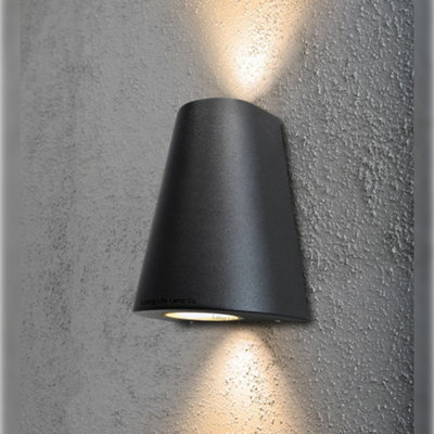Cone Shape Up Down Outdoor Wall Light Stainless Steel Black Finish ZLC070B