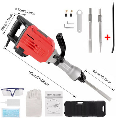 CONENTOOL Electric Breaker 15kg Hex Shank Electric Demolition Hammer ...