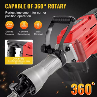 CONENTOOL Electric Breaker 15kg Hex Shank Electric Demolition Hammer ...