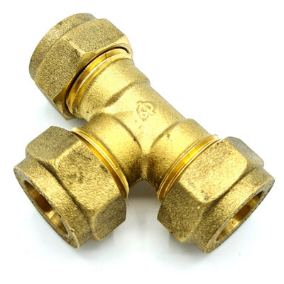 Conex 15mm Equal Tee Connection Adaptor Brass Compression Fittings ...