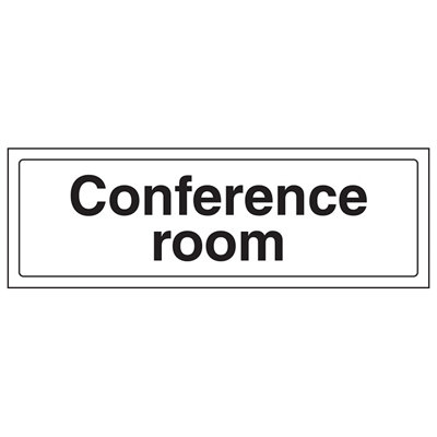 Conference Room - Work Door Sign - Adhesive Vinyl Sign 300x100mm (x3 ...