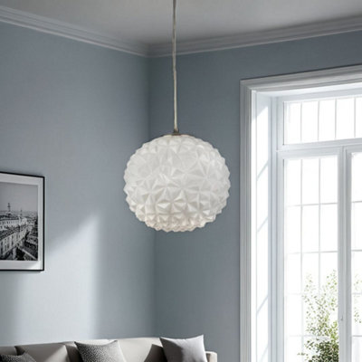 Congress White Opal Glass Pendant Ceiling Light