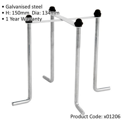 Conrete Root Mounting Kit for x00254 1m Outdoor IP65 Lamp Post Bollard