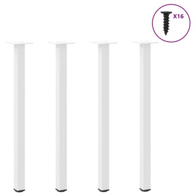 Console Table Legs 4 pcs White 72-74 cm Steel
