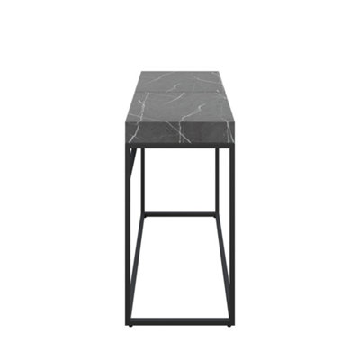 Console Table Seren Grey Marble Effect MDF Top 8cm Thick Living Room ...