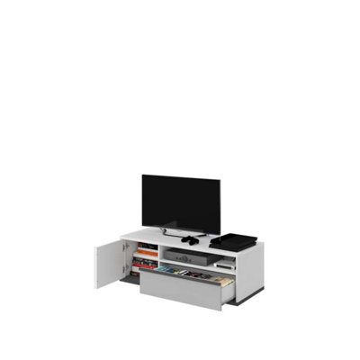 Contemporary and Durable Imola TV Cabinet in White Matt (H)40cm (W ...