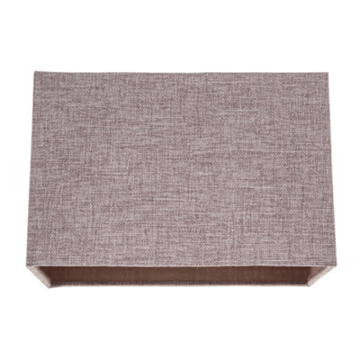 Contemporary and Sleek Ash Grey Linen Fabric Rectangular Lamp Shade 60w ...