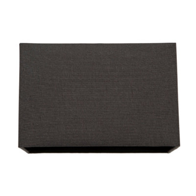 Contemporary and Sleek Black Linen Fabric Rectangular Lamp Shade 60w ...