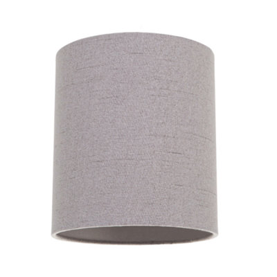 Contemporary and Sleek Grey Linen Fabric 6 Cylindrical Lamp Shade 60w ...
