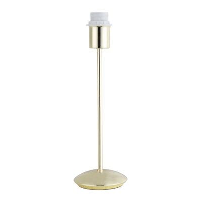Contemporary and Sleek Polished Brass Metal Table Lamp Base with Inline ...