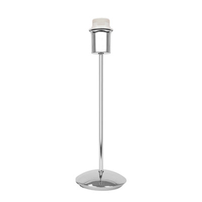 Contemporary and Sleek Polished Chrome Metal Table Lamp Base with ...