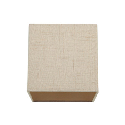 Contemporary and Sleek Taupe Linen Fabric Small Square Lamp Shade 40w ...