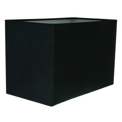 Contemporary and Stylish Jet Black Linen Fabric Rectangular Lamp Shade