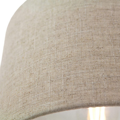 Contemporary and Stylish Natural Linen 10 Lamp Shade in Oatmeal - 30cm ...