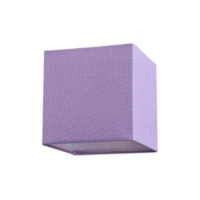 Contemporary and Stylish Soft Lilac Linen Fabric Square 16cm Lamp Shade ...